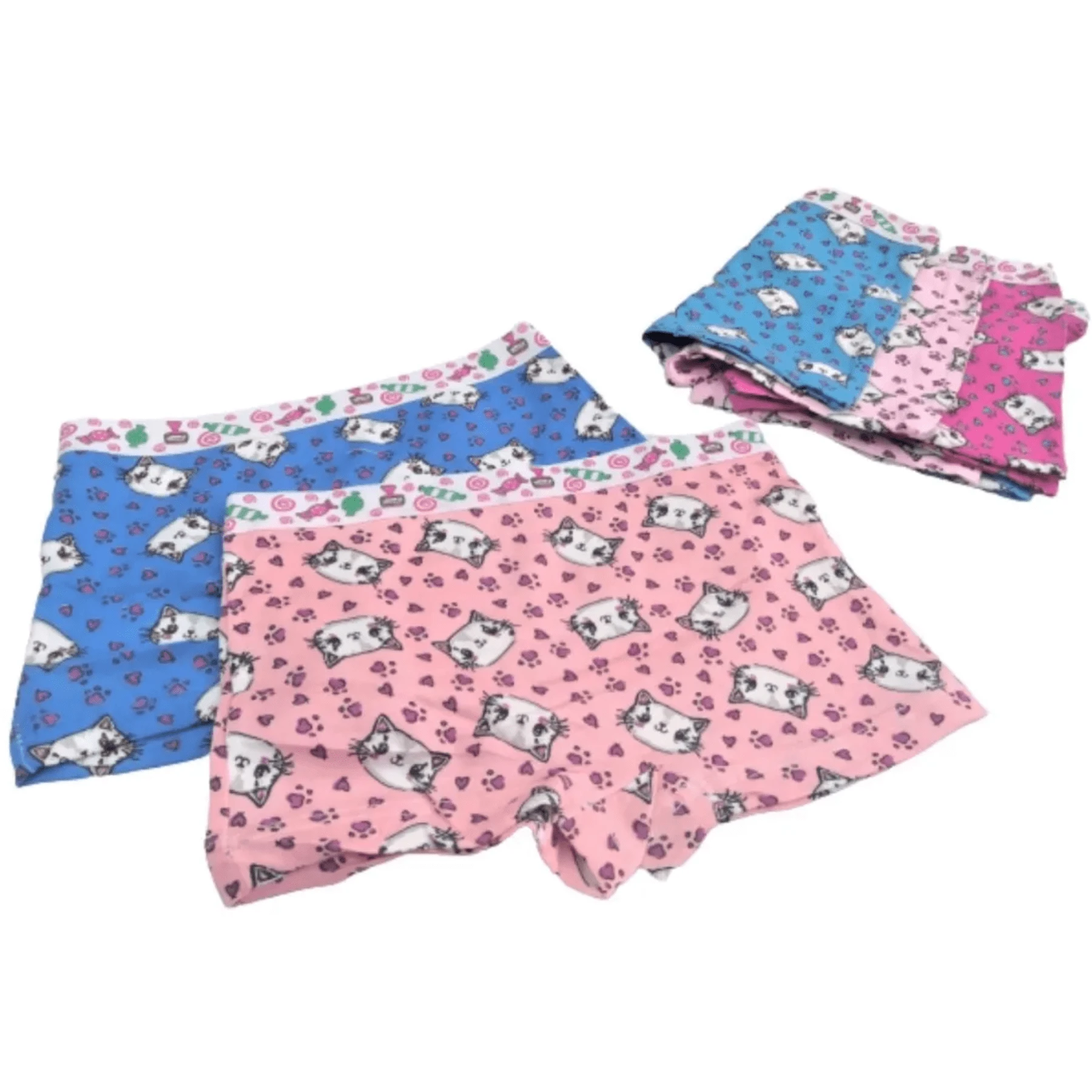 kit 6 Calcinhas Box Shorts Infantil Estampada Sortidas Criança Menina ...