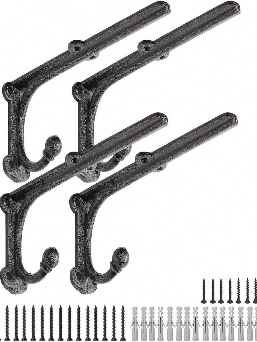 Rustic Floating Shelf Bracket 8 Inch, Cast Iron Shelf Brackets For Wall ...