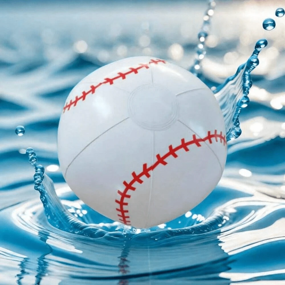 2pcs Water Inflatable Baseball Beach Ball Toy 15inch, Pool Party Toy ...