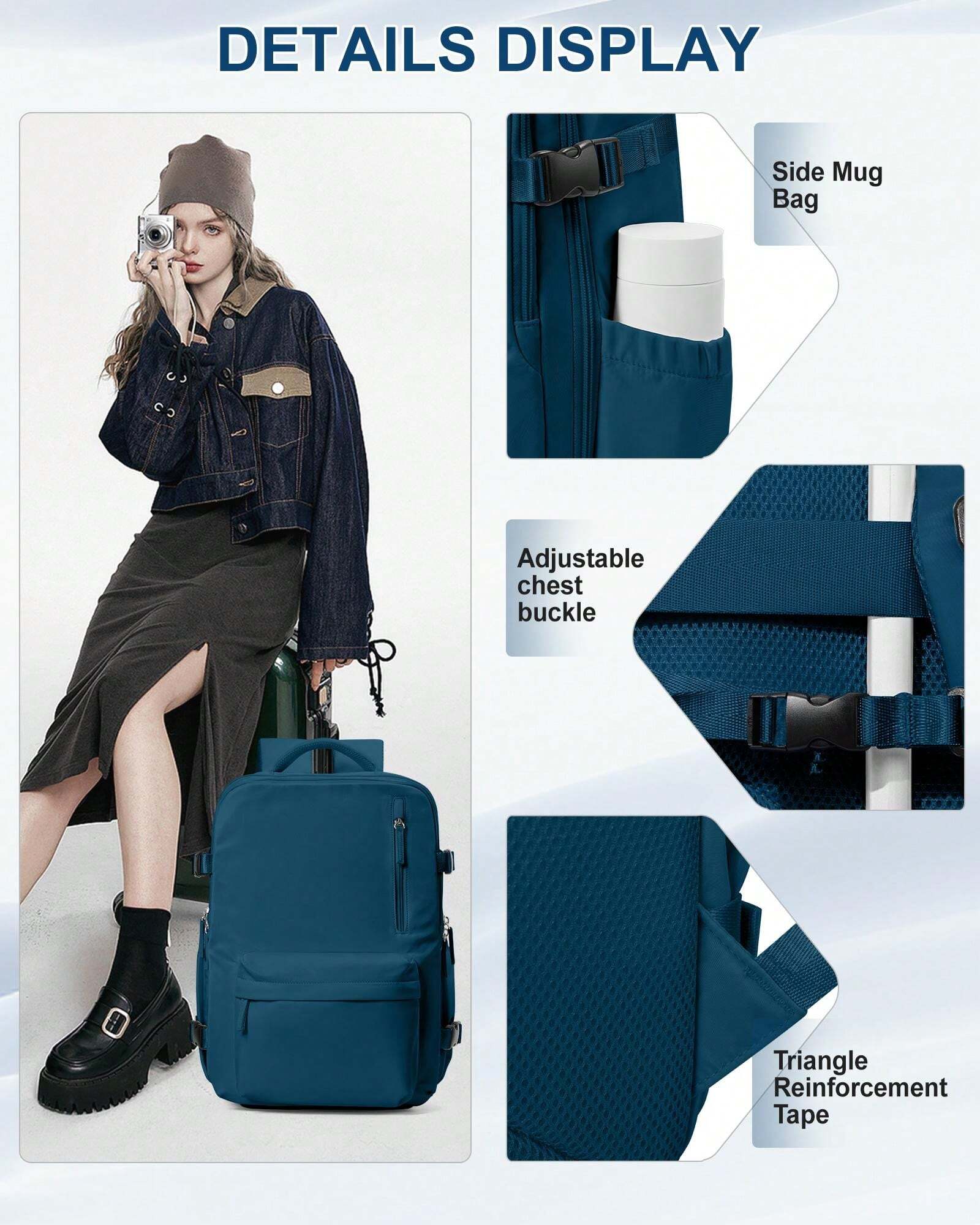 Cabin Bag 40x20x25 Carry On Backpack Travel Backpacks Flight Approved ...