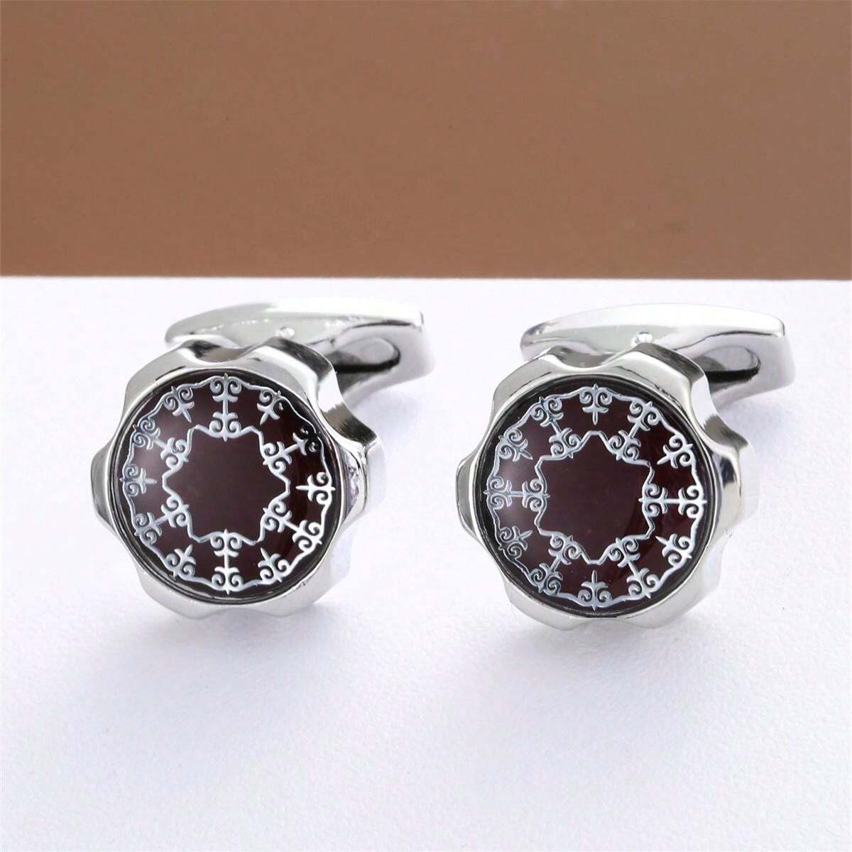 1 คู่ใหม่คุณภาพสูงรูปแบบเกียร์ภาษาฝรั่งเศสคำ Cufflinks,ผู้ชายแฟชั่น ...