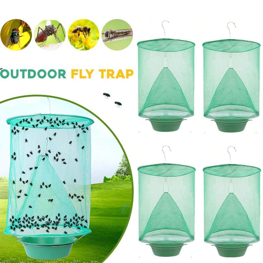 4 paquetes de Trampa para moscas reutilizable de captura y eliminación ...