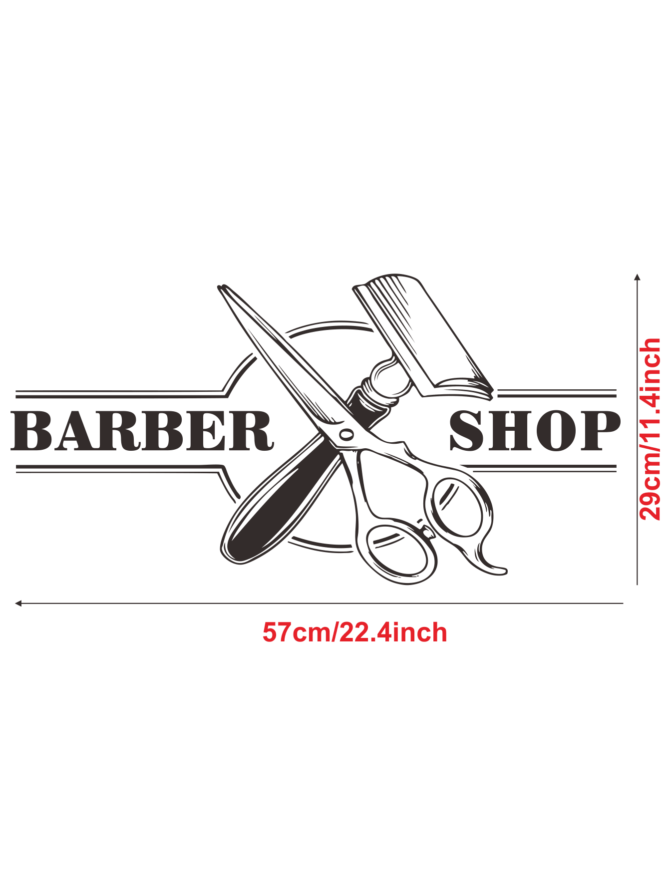 Barber Shop Wall Decals Hair Salon Wall Decorations Barber Shop Sign ...