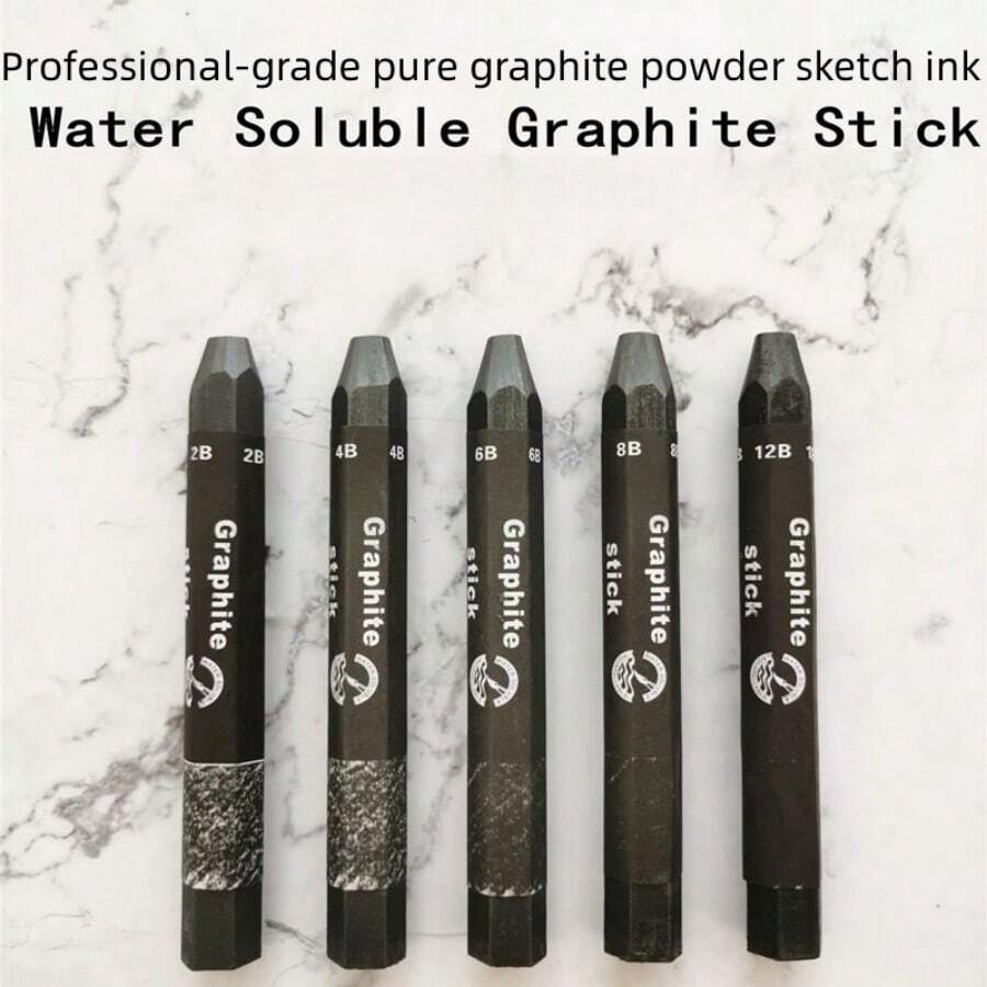 Water-Soluble Graphite Stick Carbon Pencil Lead 12B For Sketching ...