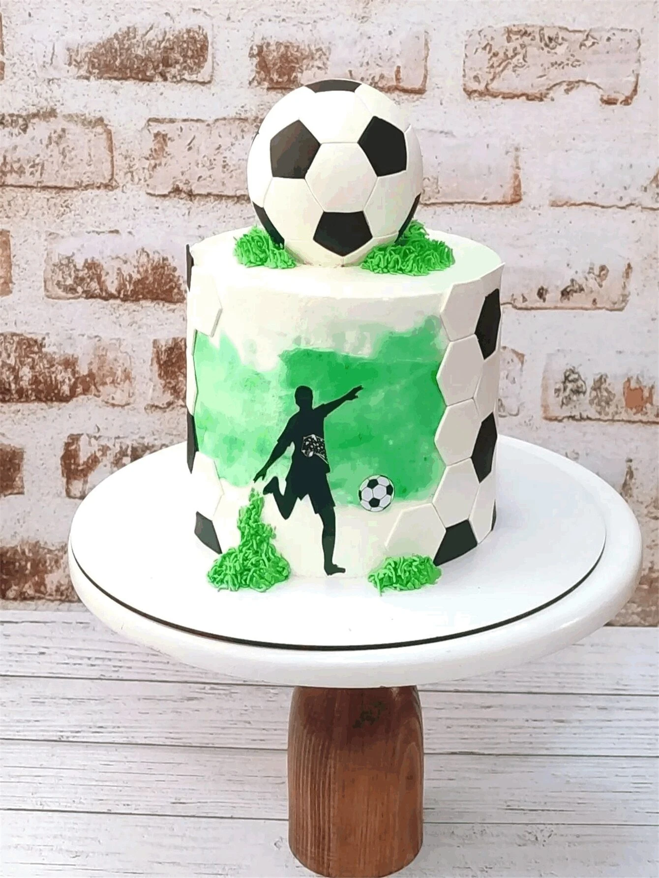 1pc Soccer Cake Topper Football Design Cake Decoration Soccer Ball Cake ...