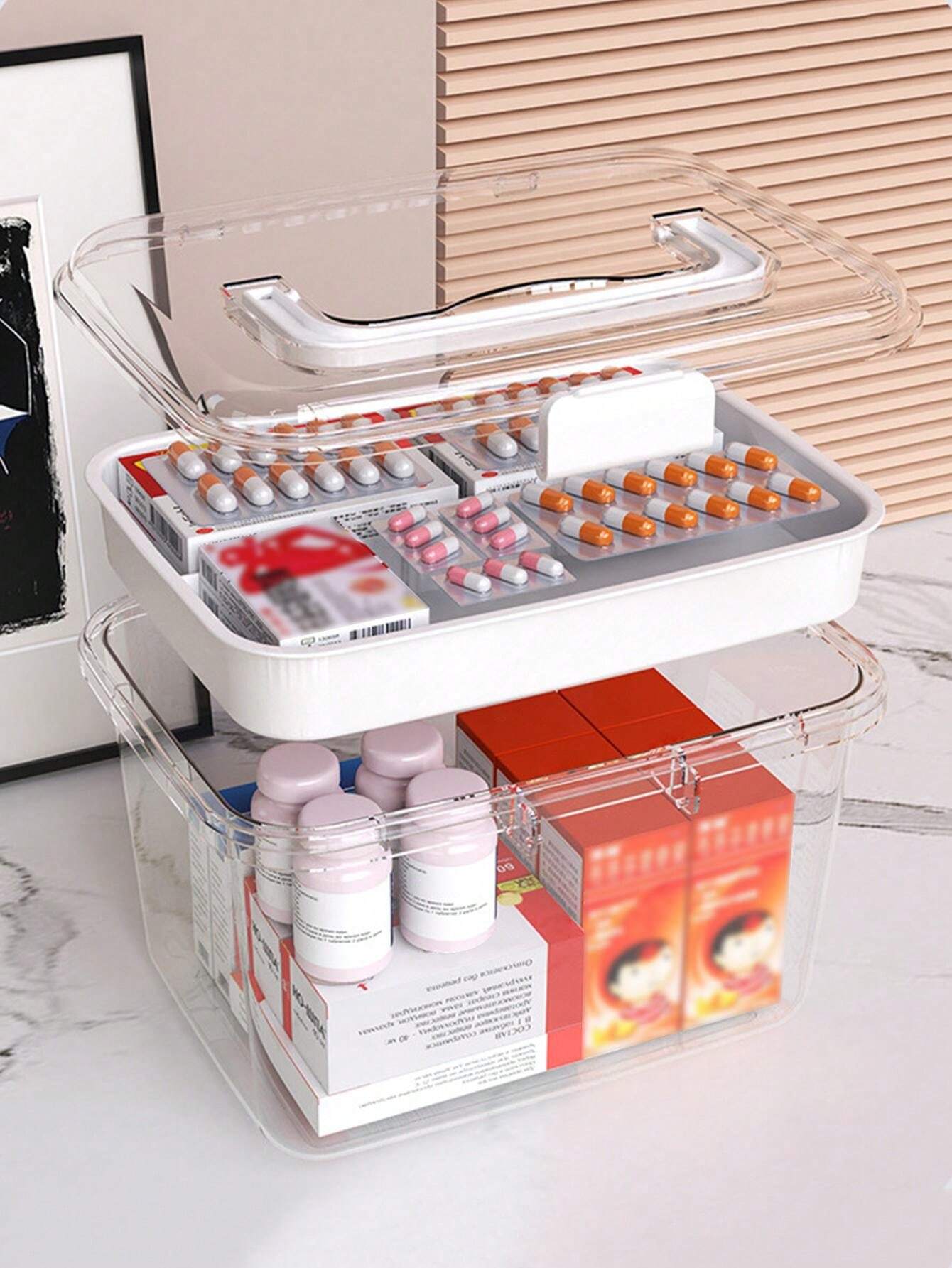 1pc Large Capacity Medical Storage Box, Multifunctional Organizer ...