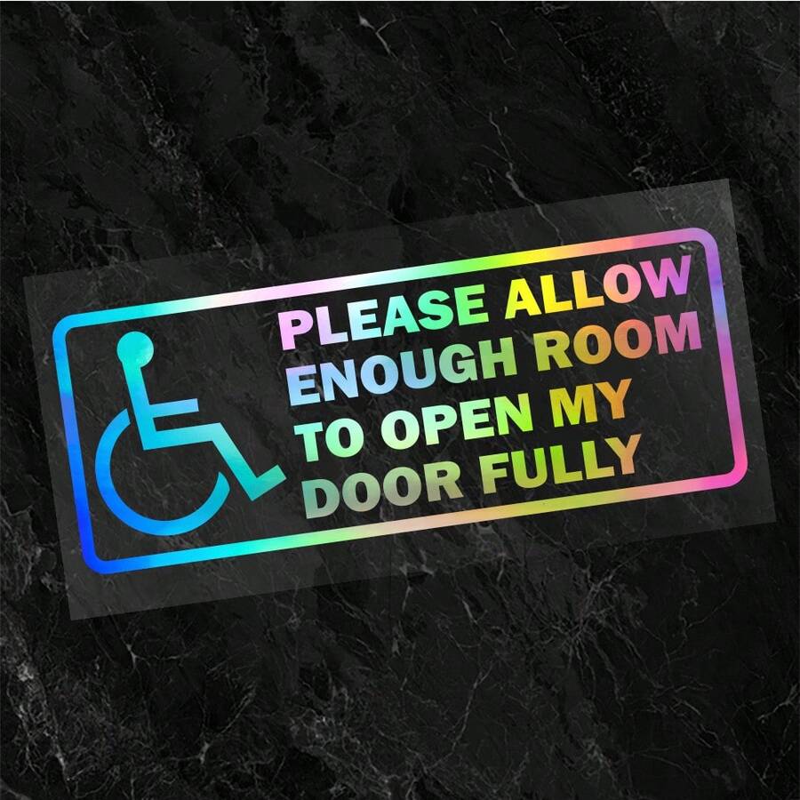 1pc Rationale Handicapped Car Decal Vinyl Reflective Decal Sticker For ...