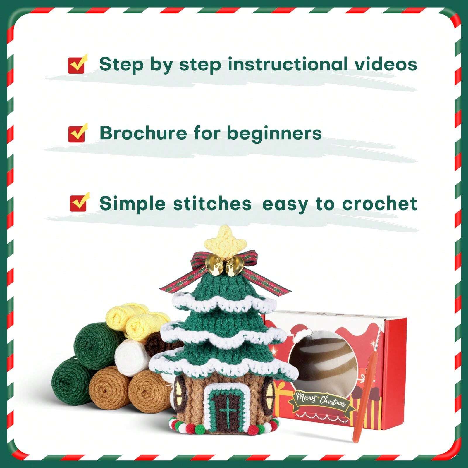 DIY Crochet Kit, Including Step-By-Step English Video Tutorial, English ...