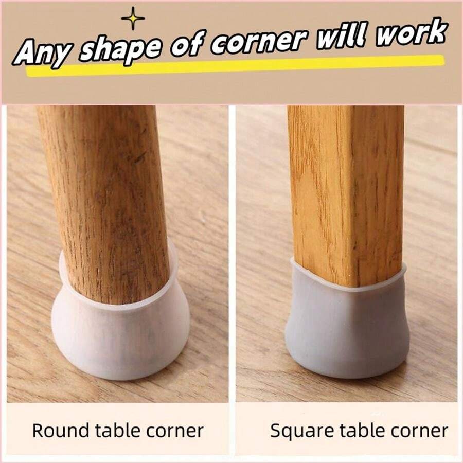 Silicone Table And Chair Foot Cover White Gray Table And Chair ...