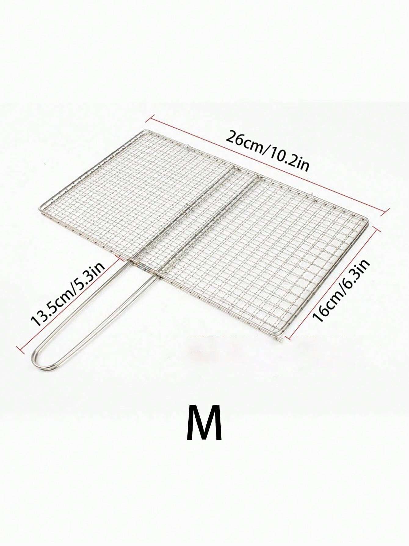 1PC Barbecue Mesh Stainless Steel Barbecue Mesh Rectangular Double ...