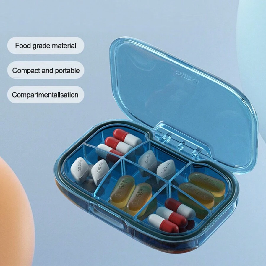 Pill Organiser, Portable Pill Box, Pill Dispenser, Pill Organiser ...