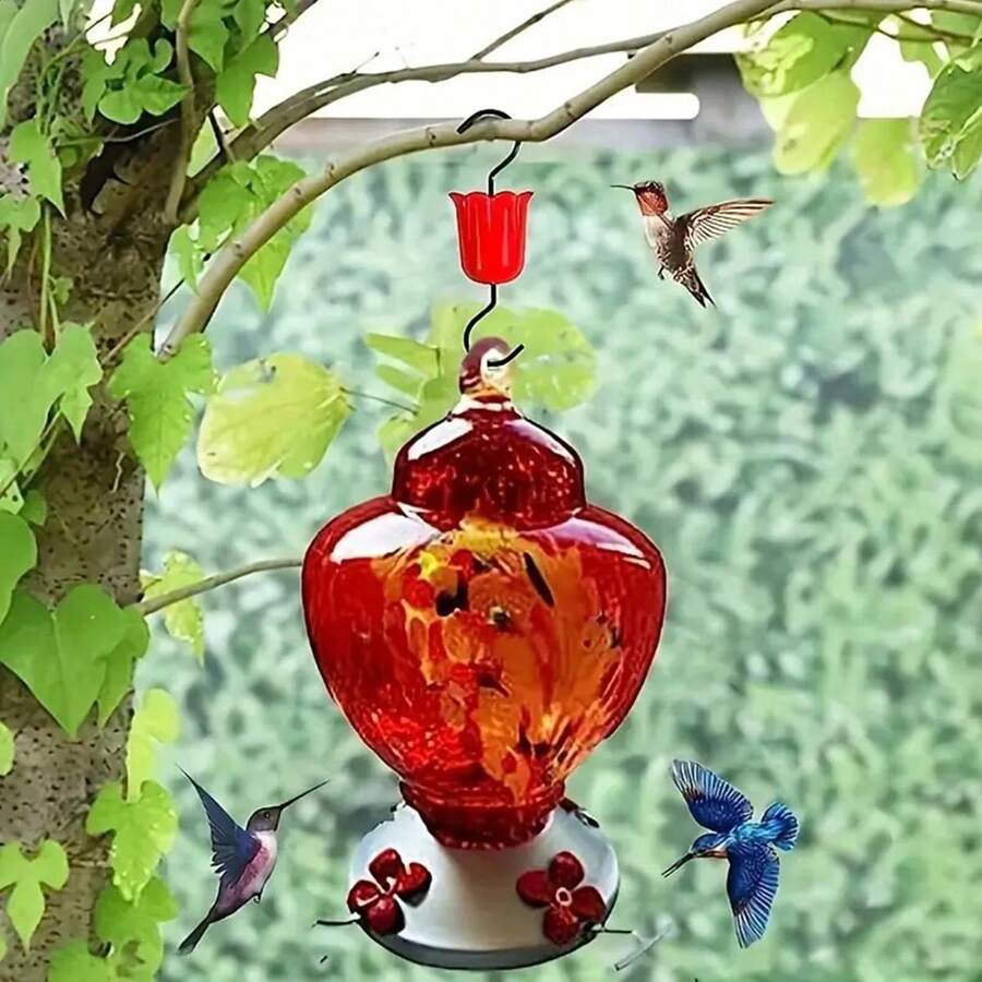 3pcs Hummingbird Feeders Flower Ant Shield Accessories Hook Red Green ...