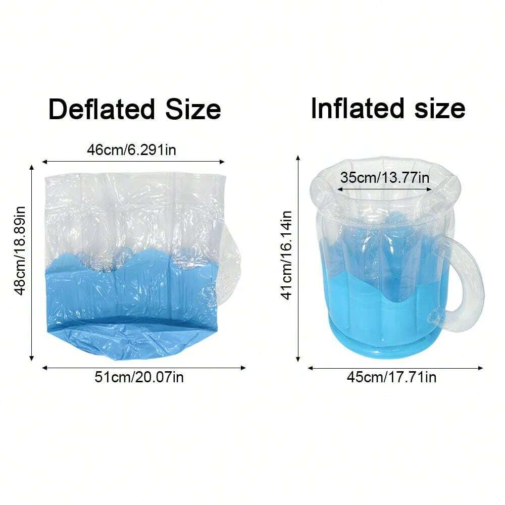 1pc PVC Inflatable Camping Ice Bucket For Beer, Beverages, Puffies ...