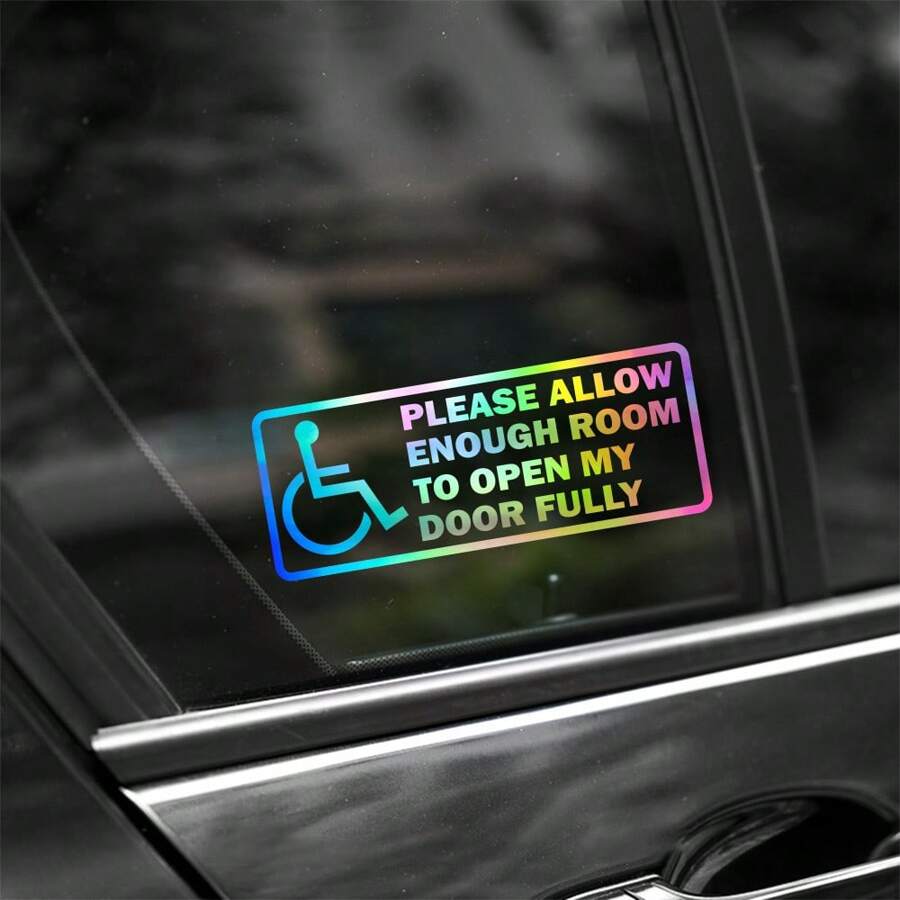 1pc Rationale Handicapped Car Decal Vinyl Reflective Decal Sticker For ...