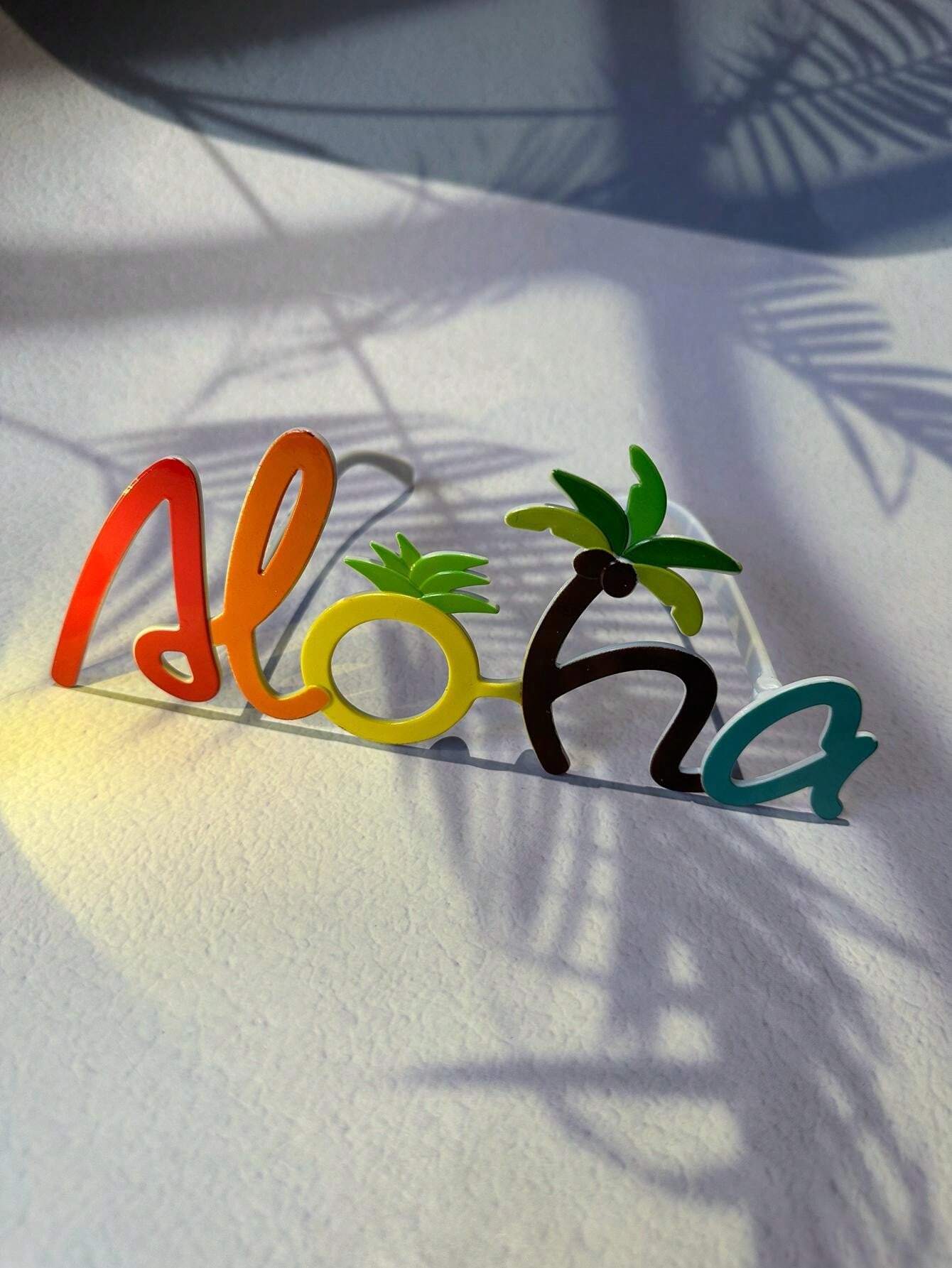 1 pieza Diadema para selfie temática de vacaciones Aloha, con patrón de ...