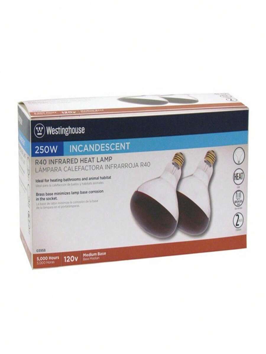 Westinghouse 03958 250 Watt R40 Infrared Heat Lamp Floodlight Bulb In ...