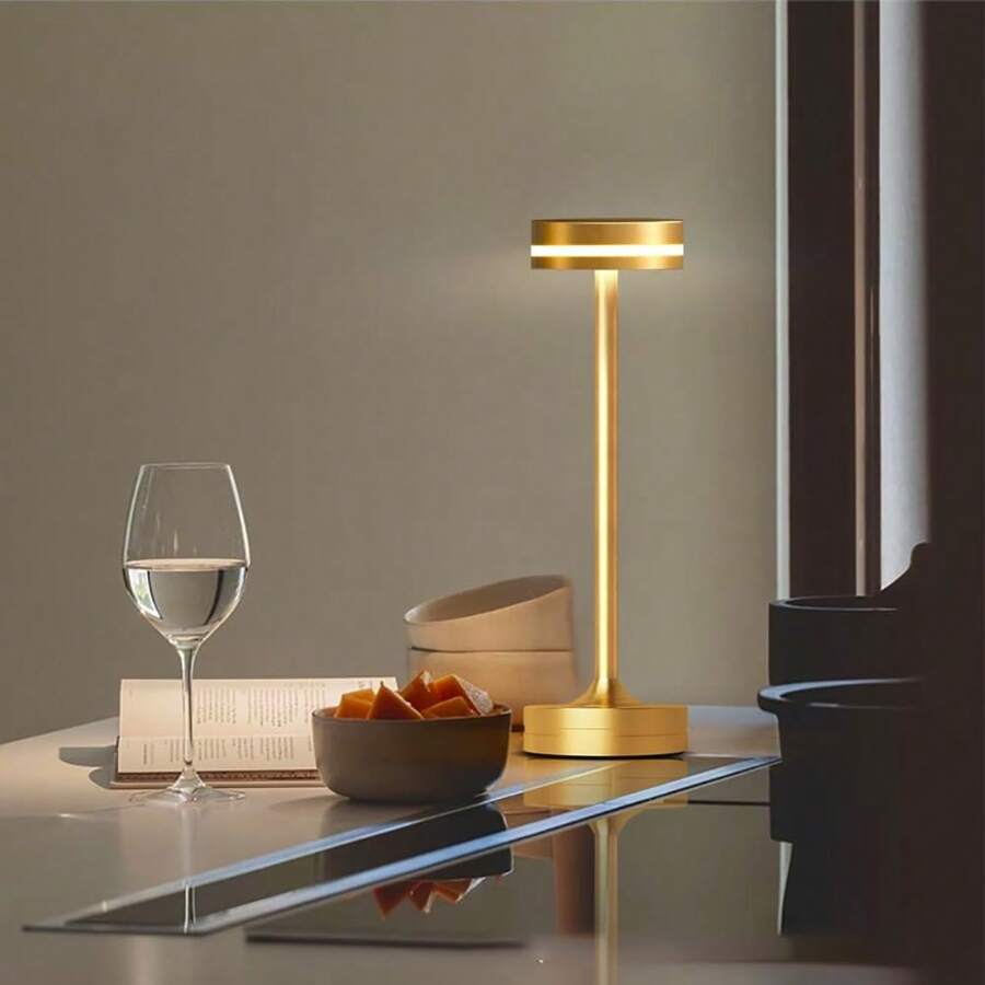 1Pack Cordless Metal Desk Lamp, Touch Sensor Control LED Table Lamp,3 ...