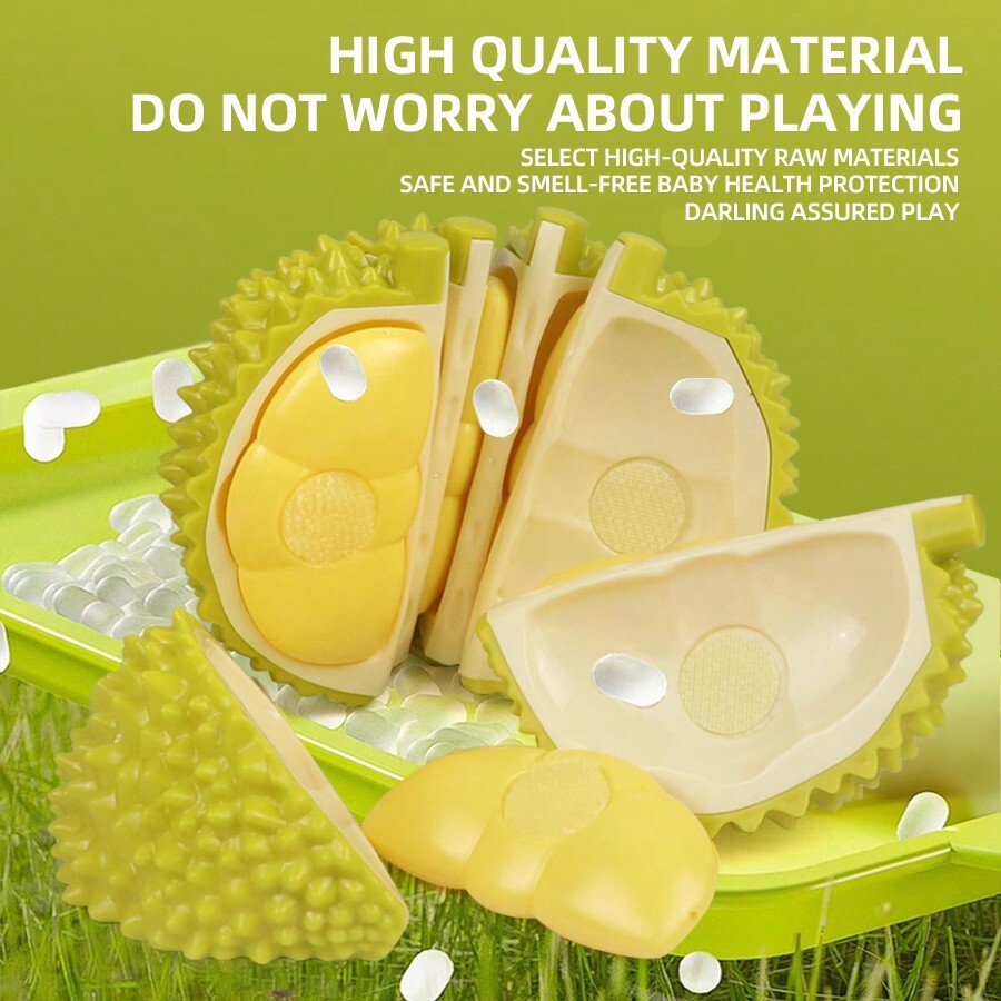 3pcs Toy Set Including A Whole Simulation Durian Toy (Can Be Divided ...