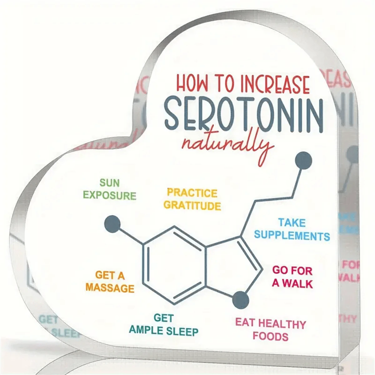 1pc Heart-Shaped Acrylic Desk Decoration, Change Your Attitude Decor ...