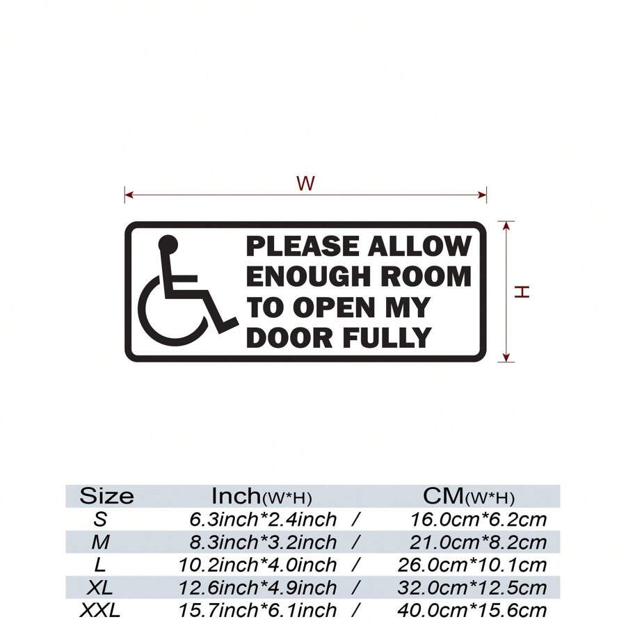 1pc Rationale Handicapped Car Decal Vinyl Reflective Decal Sticker For ...