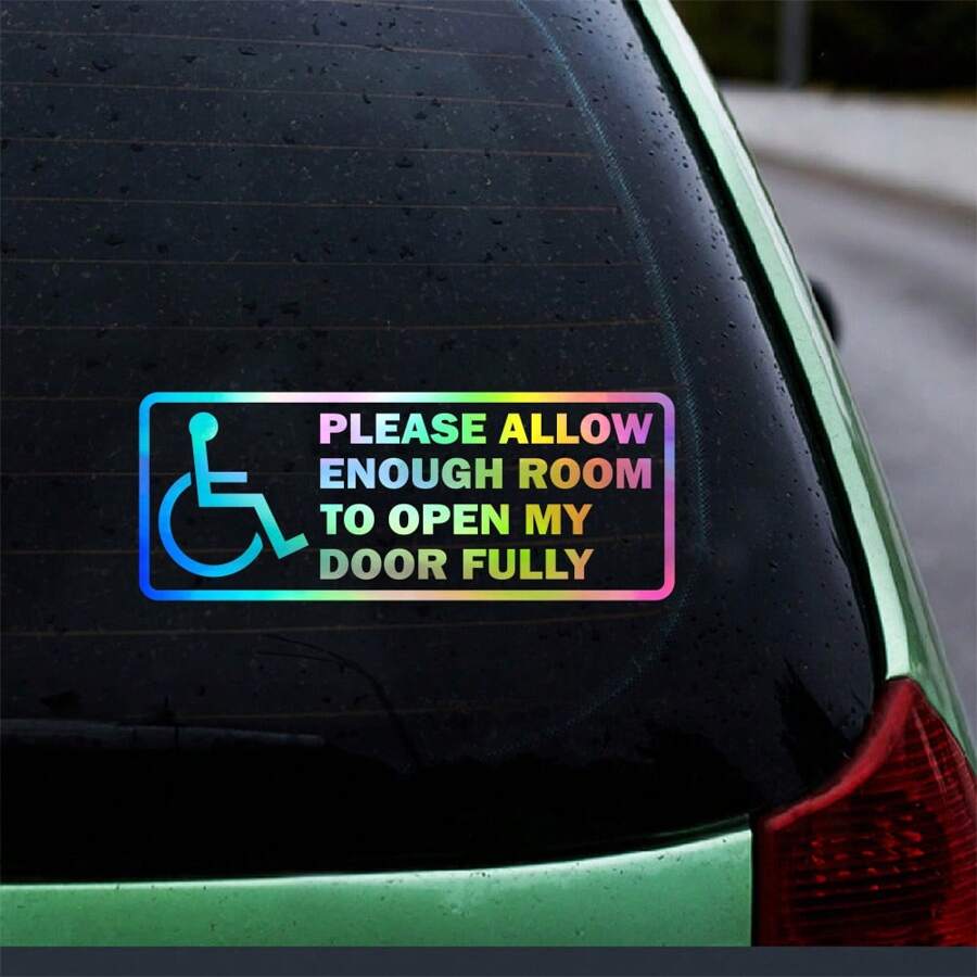 1pc Rationale Handicapped Car Decal Vinyl Reflective Decal Sticker For ...