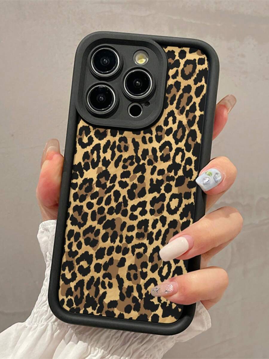 Cheetah Print One Full-Screen Shockproof Leopard Print Phone Case Compatible With IPhone 15/15 ...