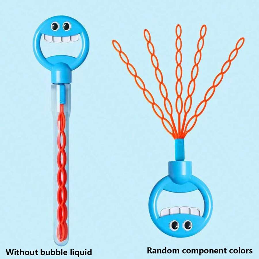 Cartoon Bubble Blower Stick, Five-Claw Smiling Face Bubble Wand, 32 ...