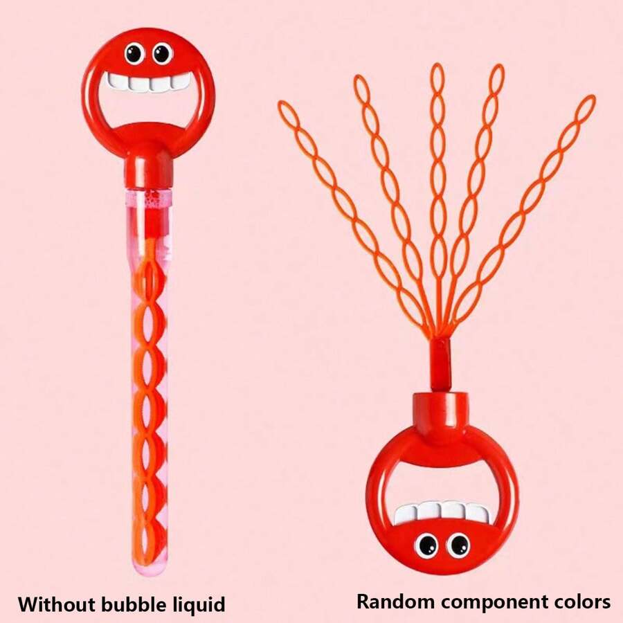 Cartoon Bubble Blower Stick, Five-Claw Smiling Face Bubble Wand, 32 ...