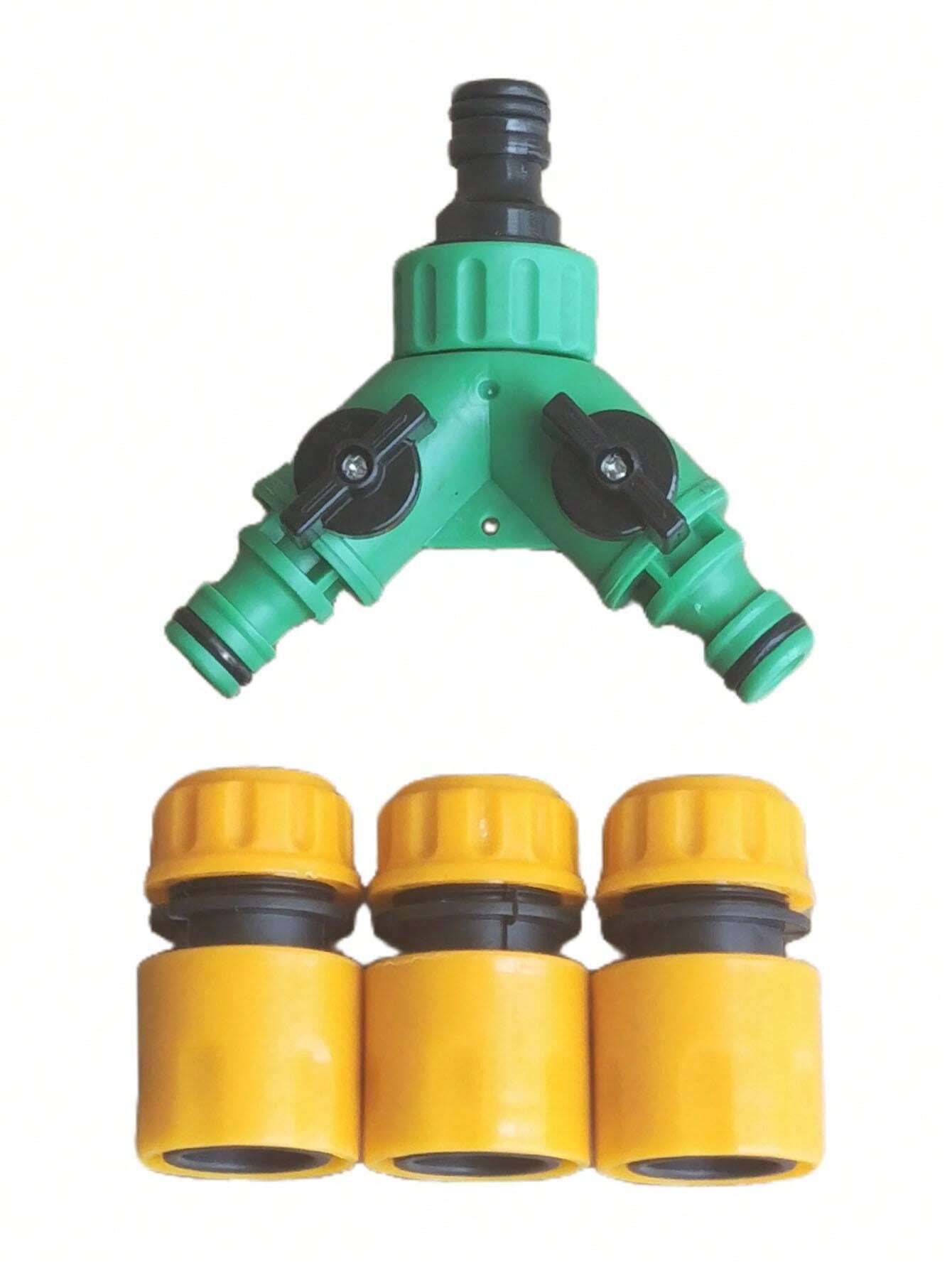 1 Set Y-Type Water Distributor With Switch Hose Splitter Garden ...