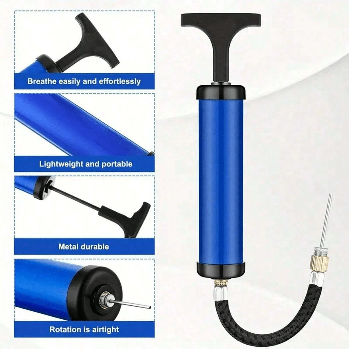 9pcs/Set Portable Air Pump, Ball Pump Inflator Kit With Needle, Nozzle ...