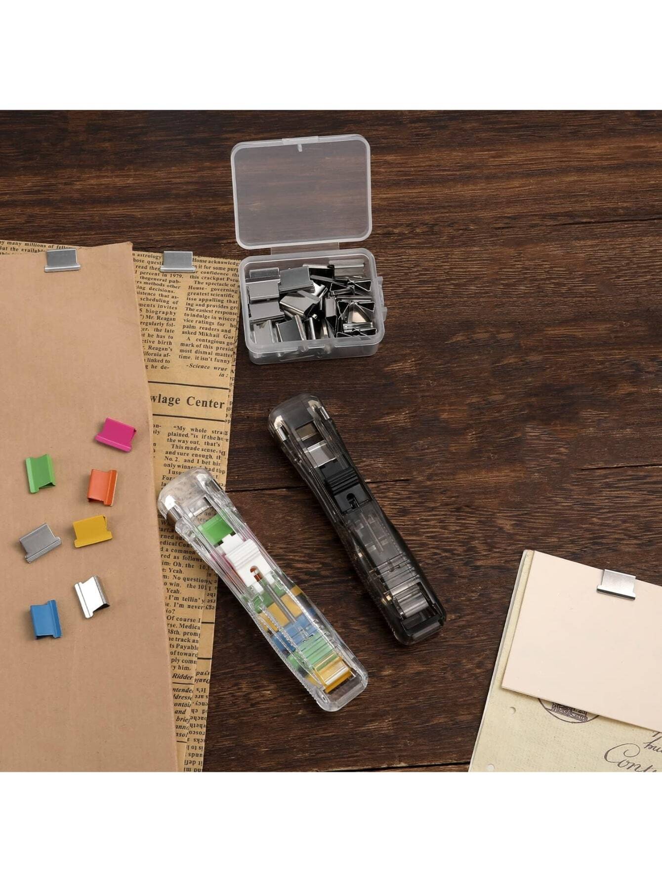 2Pcs Clam Clip Dispensers, Portable Handheld Paper Clam Clip Dispenser ...