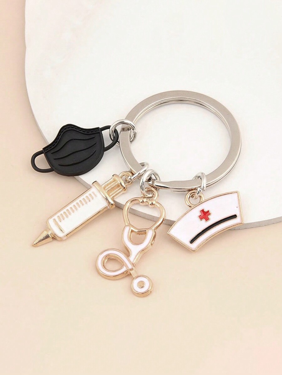 Unique Medical Tool Keychain Set - Stethoscope, Syringe, And Mask ...