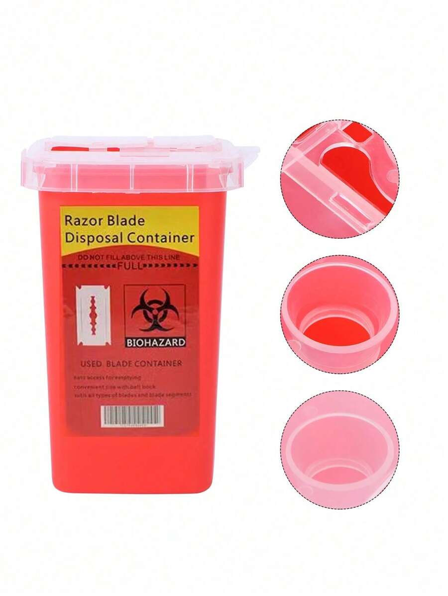 1 Pc Barbershop Disposal Container Case Waste Blade Storage Box Tattoo ...