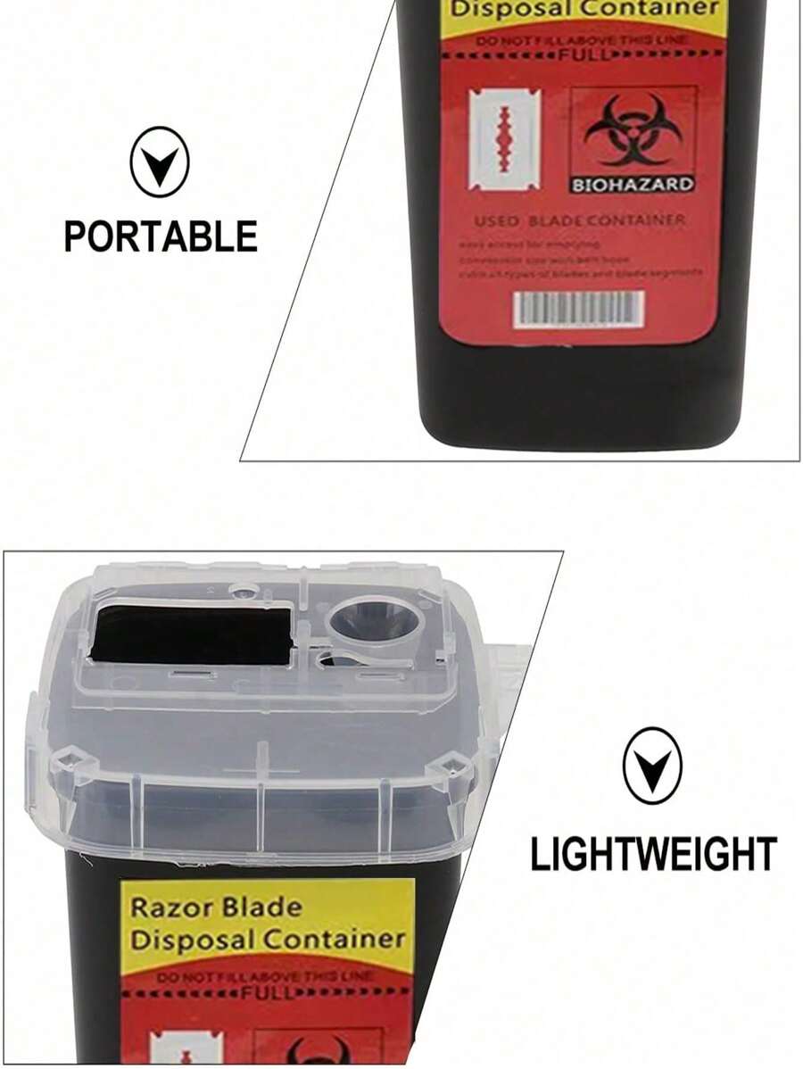 1 Pc Barbershop Disposal Container Case Waste Blade Storage Box Tattoo ...