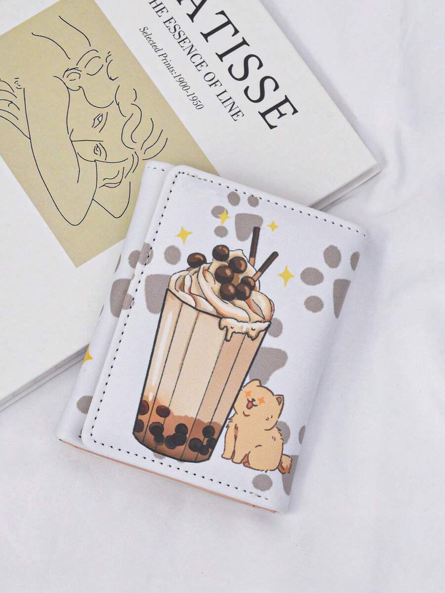 Cute Cartoon Cat Wallet For Girls, Original Design Folding Mini Coin ...
