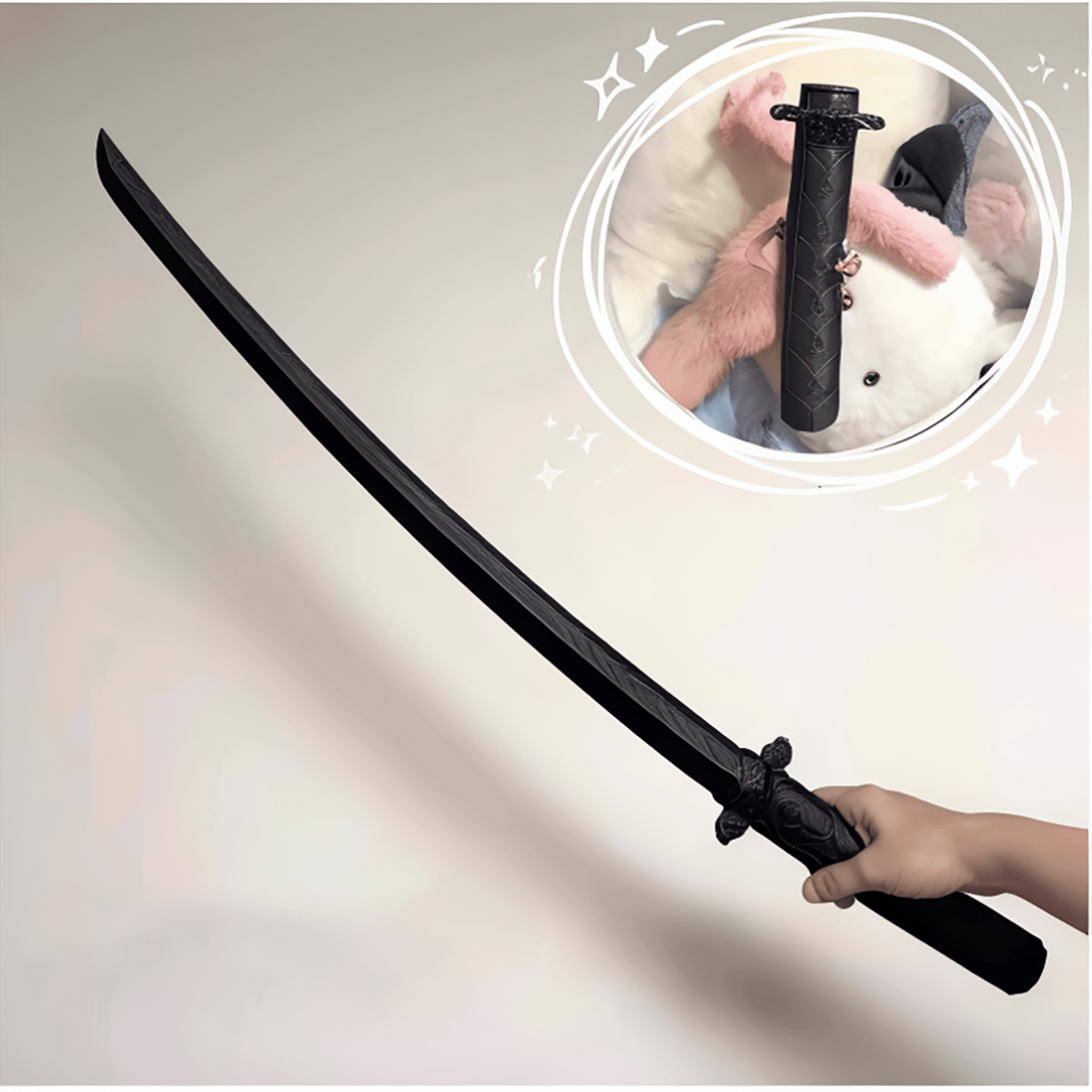 1 Piece Retractable Katana, 3d Printed Gravity Throwing Sword, Plastic ...