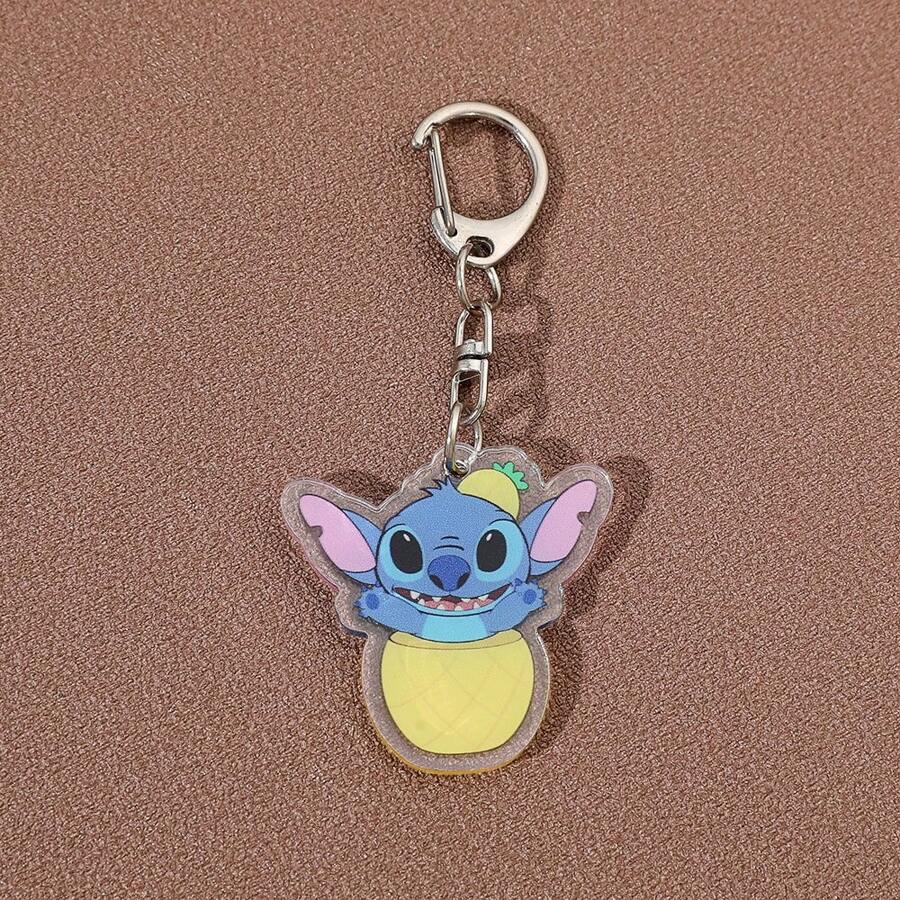 [Authorized]1pc Lilo And Stitch Anime Keychain, Cartoon Stitch Figure ...
