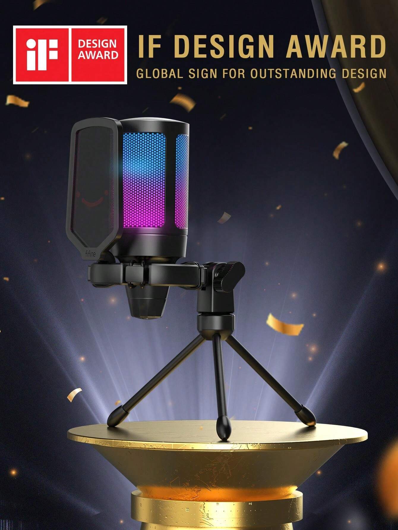 FIFINE Microfone USB para jogos FIFINE para PC PS5, microfone ...