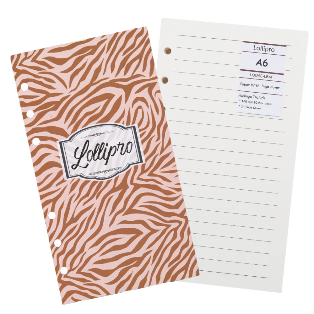 A6 Paper 160 Page 80 Sheets 100gsm Writing Paper Refillable Planner ...