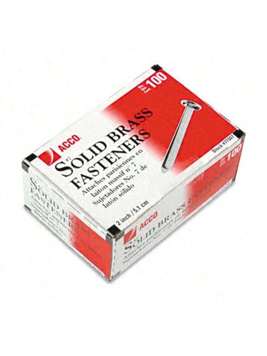 Acco 71507 Brass Prong Paper File Fasteners 2 Long 100 Per Box | SHEIN PT
