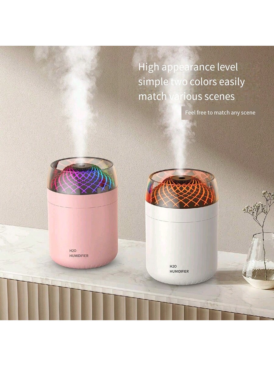7-Color LED Electric 500ml Humidifier For Bedroom, Office, And Desktop ...