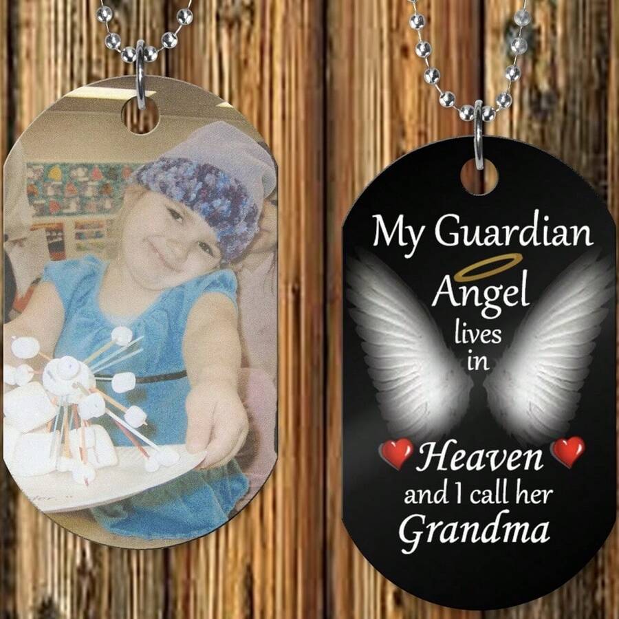 Personalized Memorial Photo Keychain, Memorial Dog Tag, Spouse Memorial ...