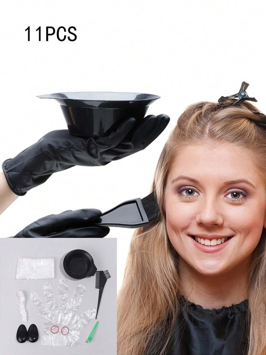 11pcs Hair Dye Tool Set, Home Hair Styling Tools, Hair Coloring DIY Kit ...