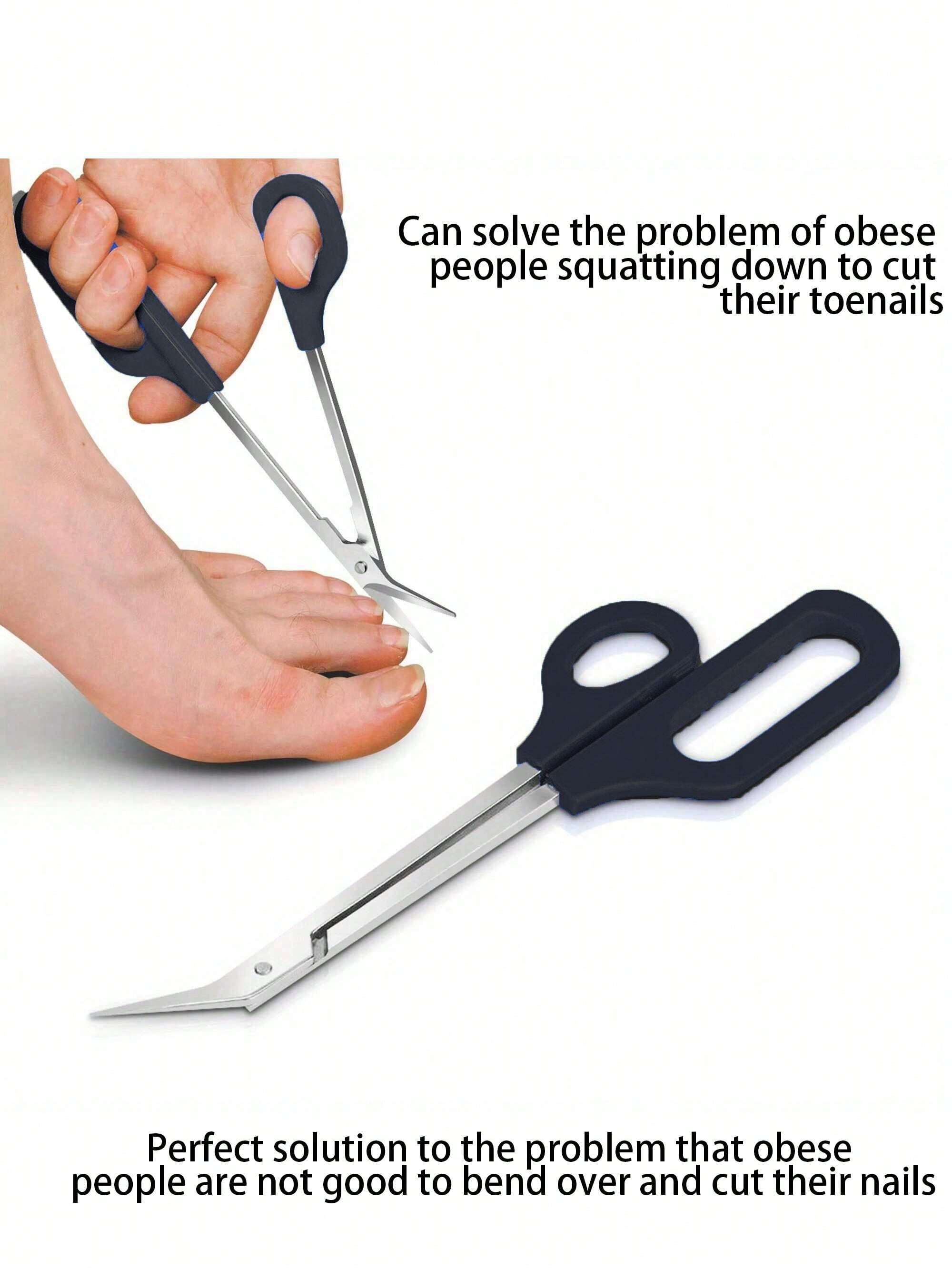 Long Handled Toenail Scissors - Remove Thick Cuticles With Ease, For ...
