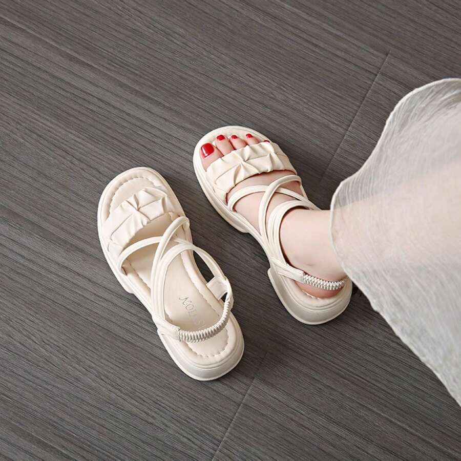 Sandales romaines à talon rehaussé pour femmes, nouvelle arrivée été ...