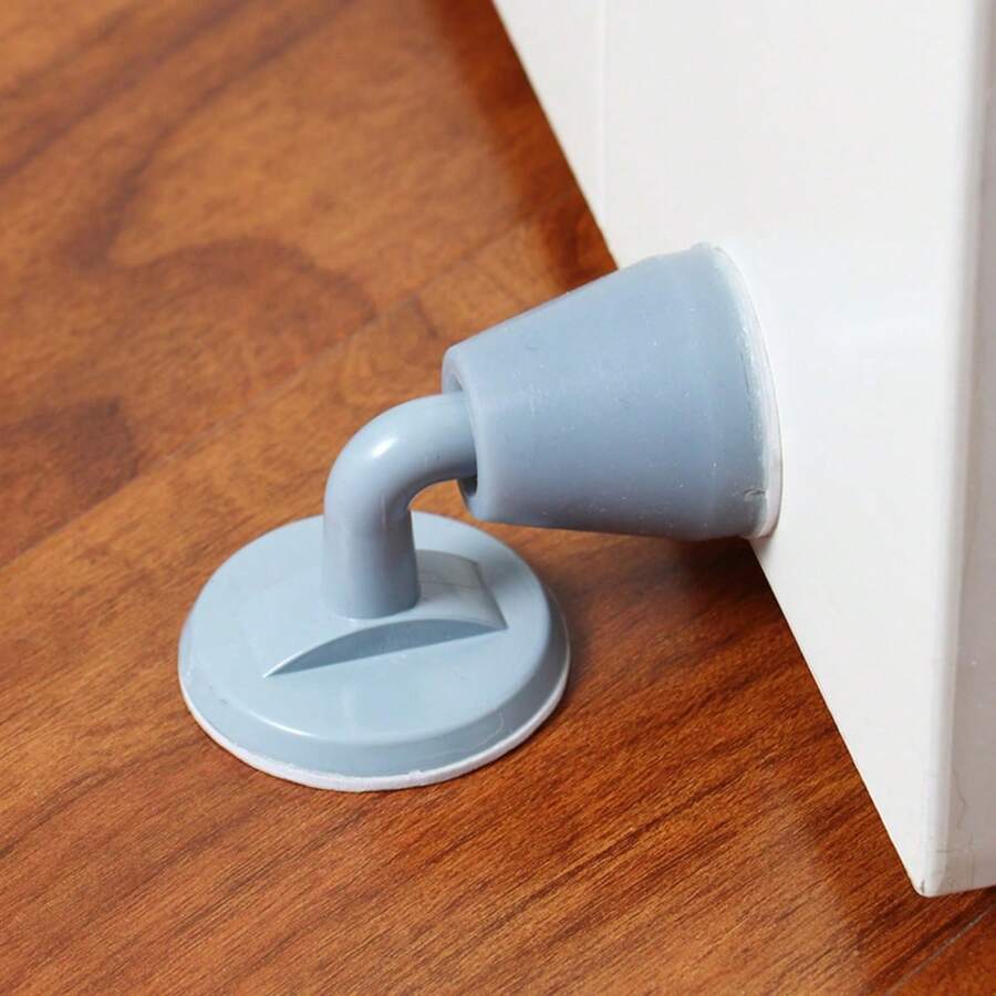 (Blue) Silicone Door Handle Stopper, Adhesive Door Closer Mute White ...