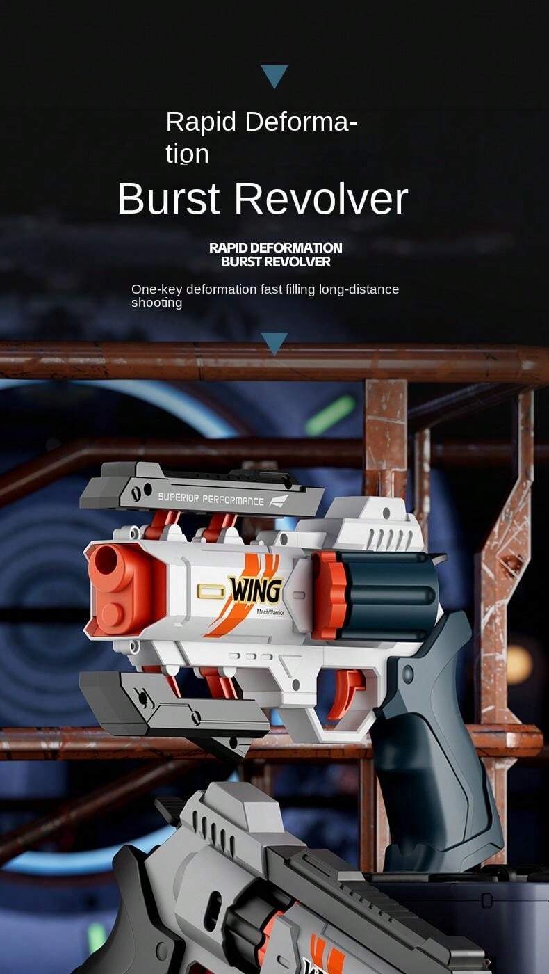 1 pieza Revólver transformable de bala suave EVA, juguete de pistola ...