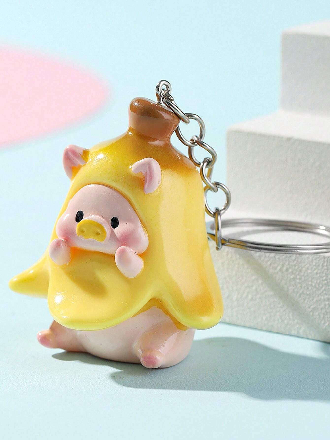 1pc Creative And Lovely Shiny Banana, Strawberry, Pig Cartoon Polyresin ...