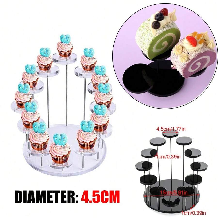 Cupcake Stand Acrylic Display Decoration For Jewelry Cake Dessert Rack ...