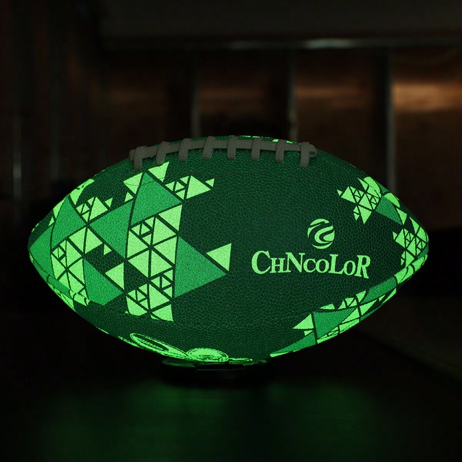 1 Balón de fútbol americano fluorescente estándar para entrenamiento al aire libre y juego ...